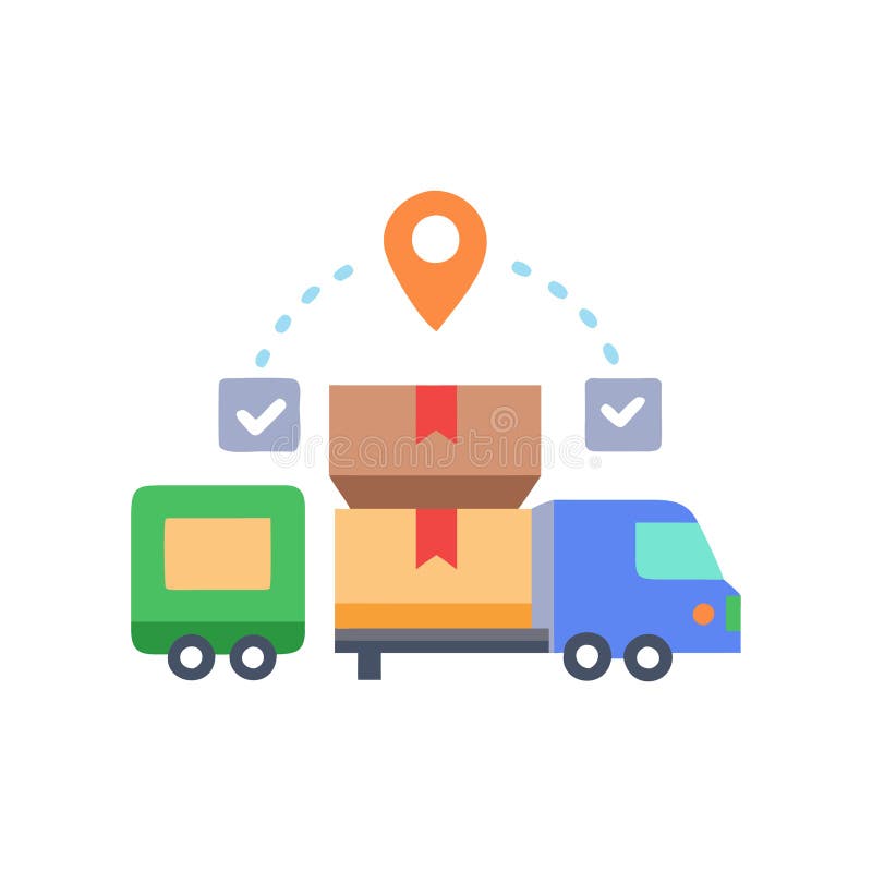 Dynamic Logistics Icon for Distribution Stock Photo - Illustration of ...