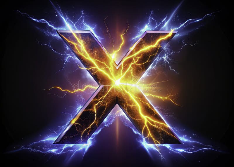 Dynamic X Logo Design Electric Bolt Lighting and Thunder for a Powerful ...