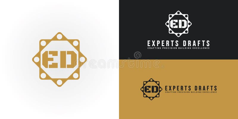 This Dynamic Logo Design Features the Initials ED Elegantly Intertwined ...