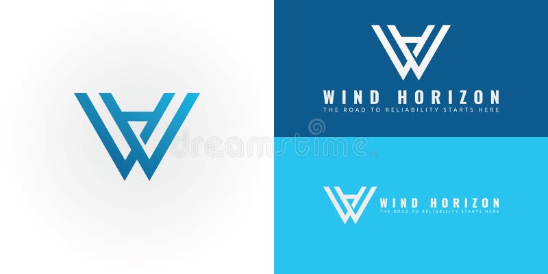 The Dynamic Logo Design Features the Initials WH Creatively Integrated ...