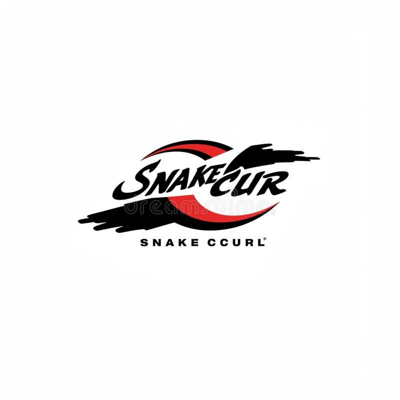 Dynamic Logo Design Featuring the Text "Snake Curl" with Stylized, Bold ...