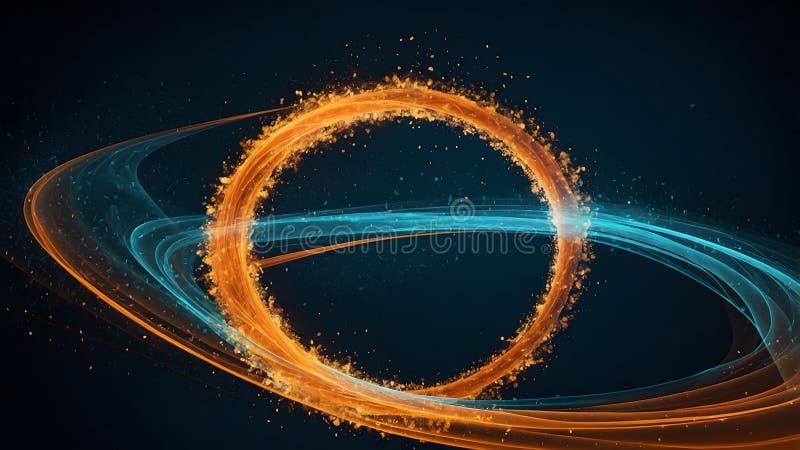 Dynamic Logo with Rocket Trail Forming Infinity Symbol in Orange and ...