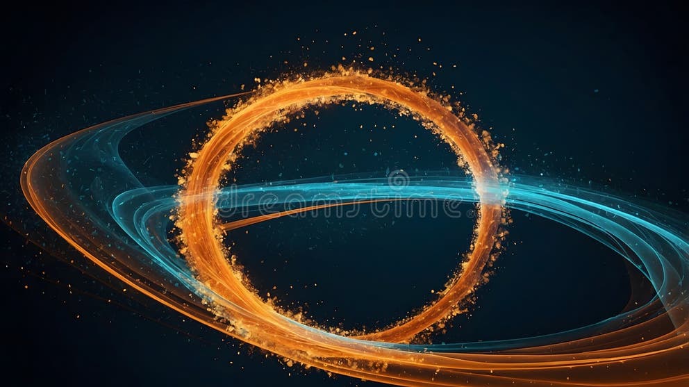 Dynamic Logo with Rocket Trail Forming Infinity Symbol in Orange and ...