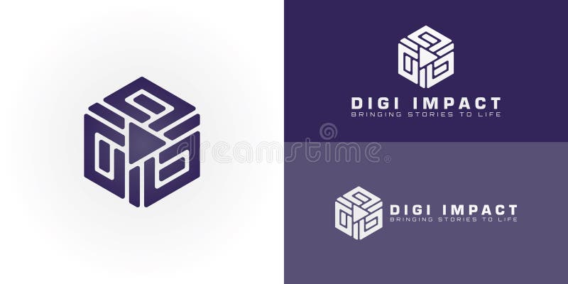 The Dynamic Logo Uniquely Represents the Initials DI through a Striking ...