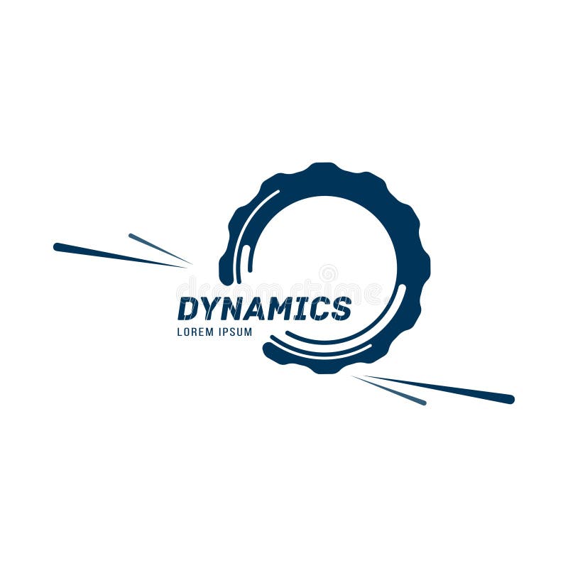 Dynamic Logo with a Wheel in Motion. Flat Vector Illustration EPS 10 ...