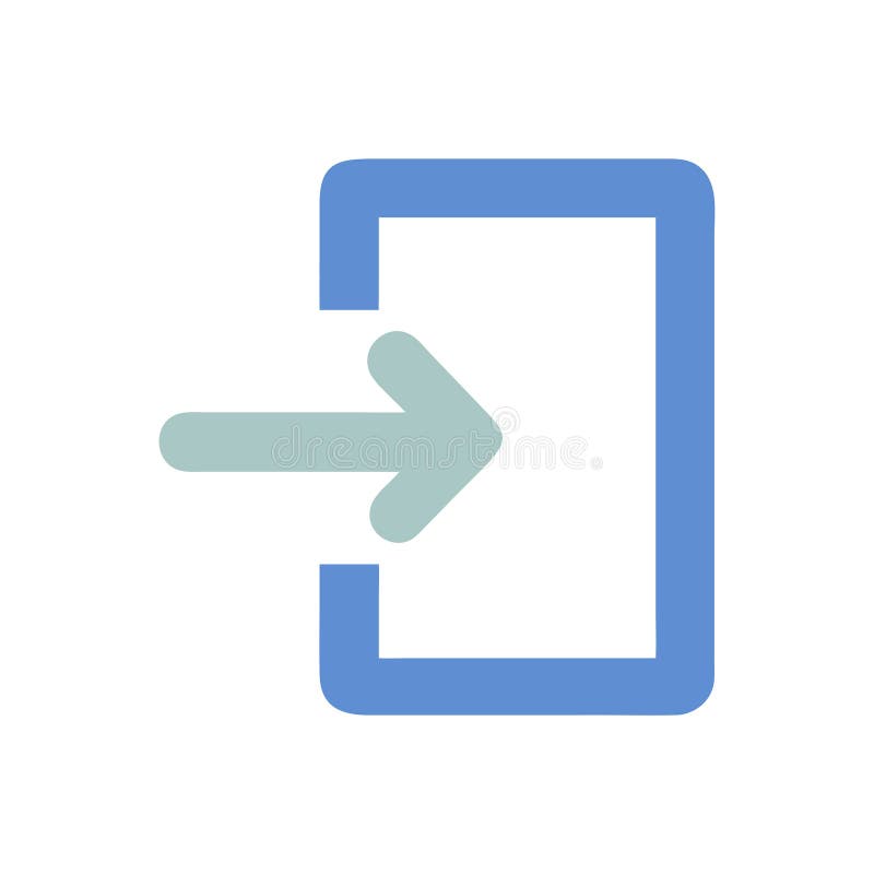 Dynamic Logout Icon for Session Management Stock Image - Illustration ...
