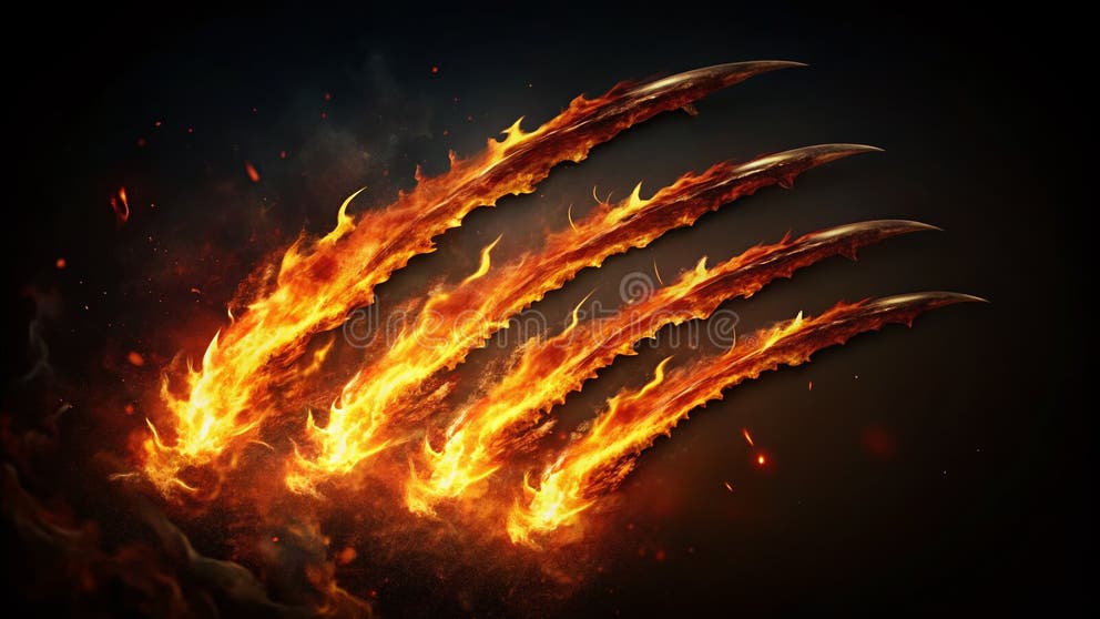 Dynamic Long Exposure Motion Graphics Fiery Claw Marks 4K Pack 3 Steps ...