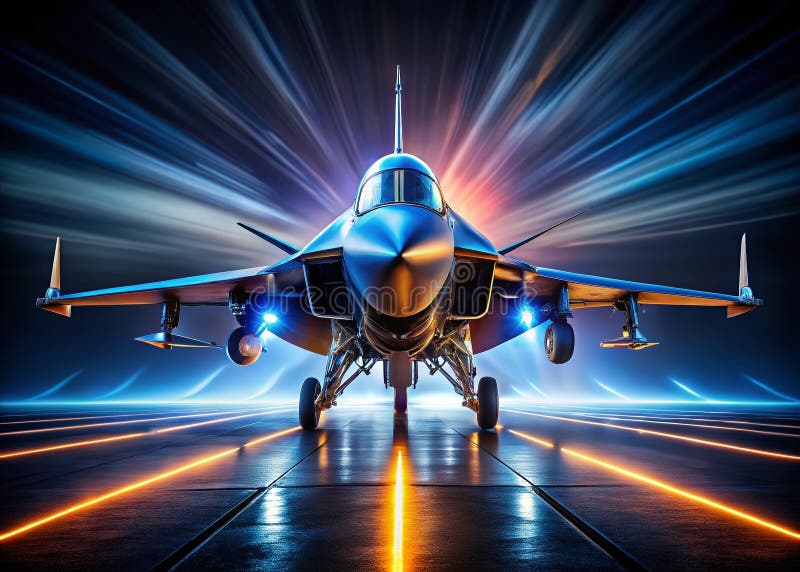 Dynamic Long Exposure Shot of a Fighter Jet a Stunning 3D Render ...