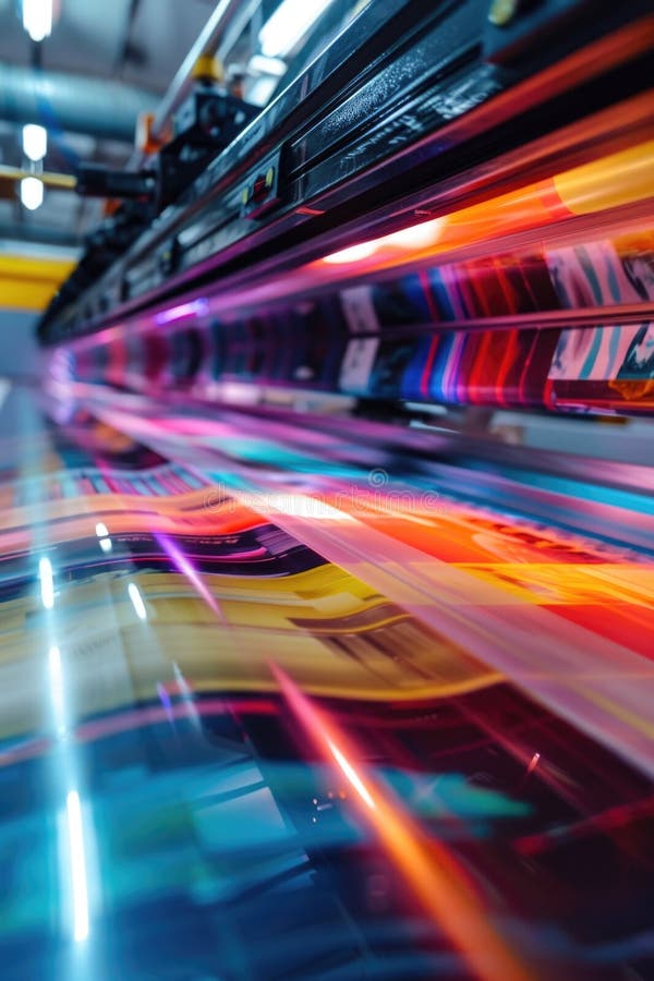 A Dynamic Long Exposure Shot of a Printing Machine. Perfect for ...