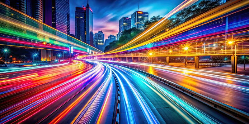 A Dynamic Long Exposure Visual of Futuristic Technology Captured with ...