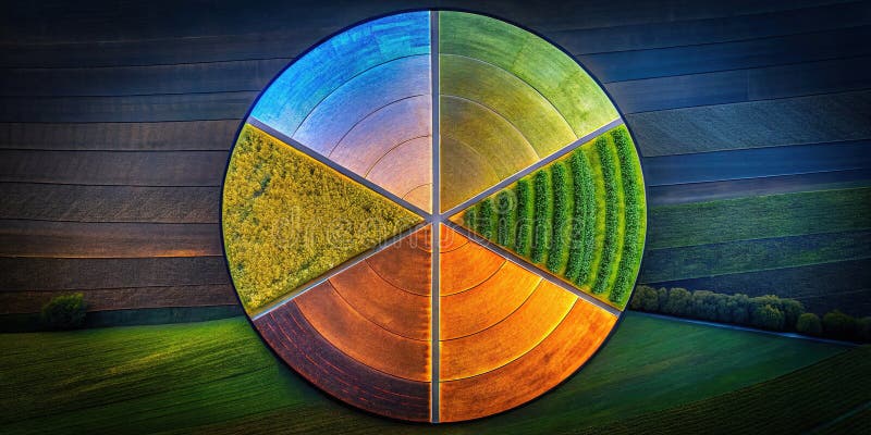 Dynamic LowLight Infographic Design Rotating OffCenter Segments for ...