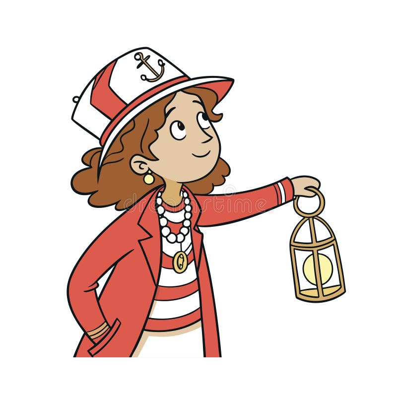 Dynamic Luna the Lighthouse Keeper Character Stock Vector ...