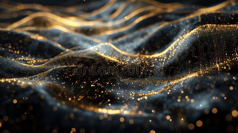 Dynamic and Luxurious Black Canvas with Sharp Gold Lines. Stock ...