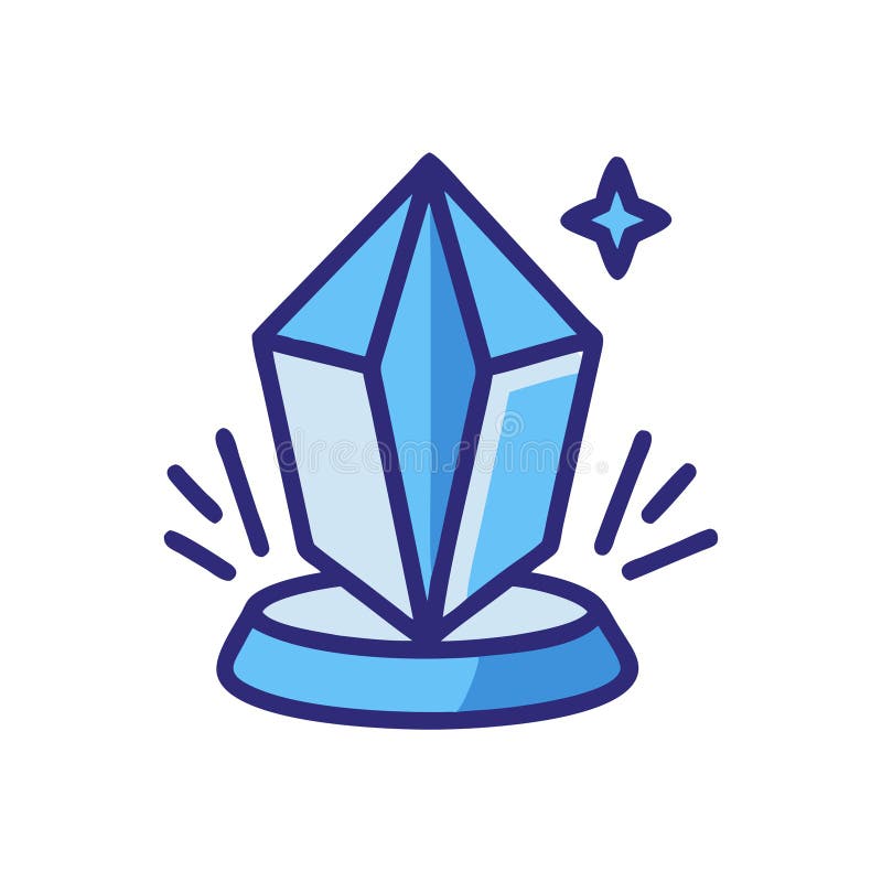 Dynamic Magic Crystal Icon for Adventures Stock Illustration ...