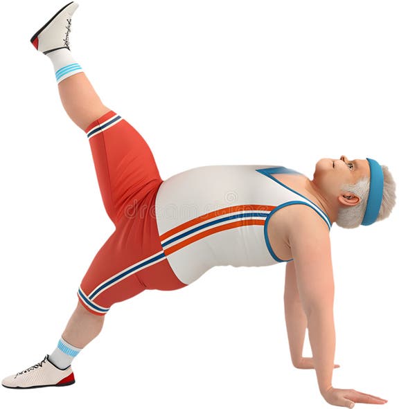 Dynamic Man in Stylish Acrobatic Outfit Performs Gymnastics Pose. Stock ...