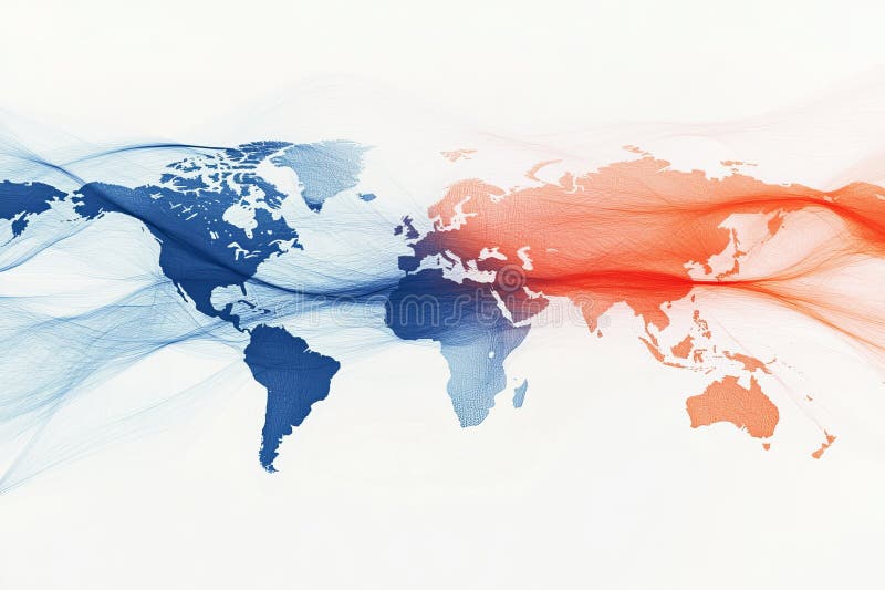 Dynamic Map Illustration Highlighting Global Connectivity and ...