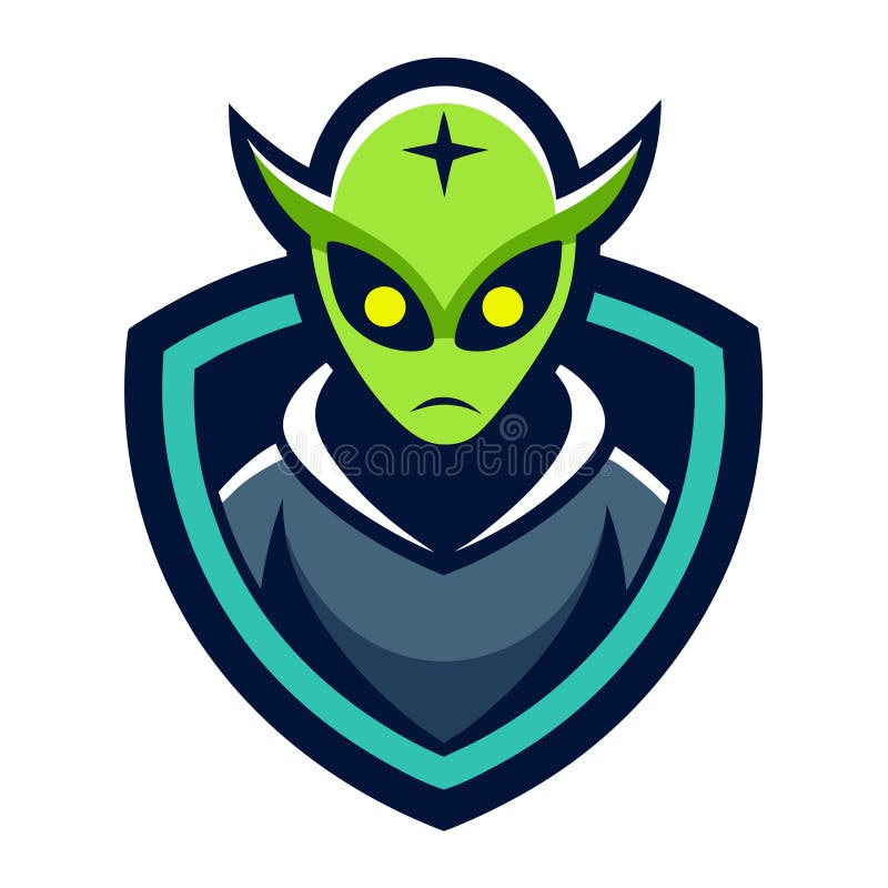 Alien Invader mascot logo stock vector. Illustration of creature ...