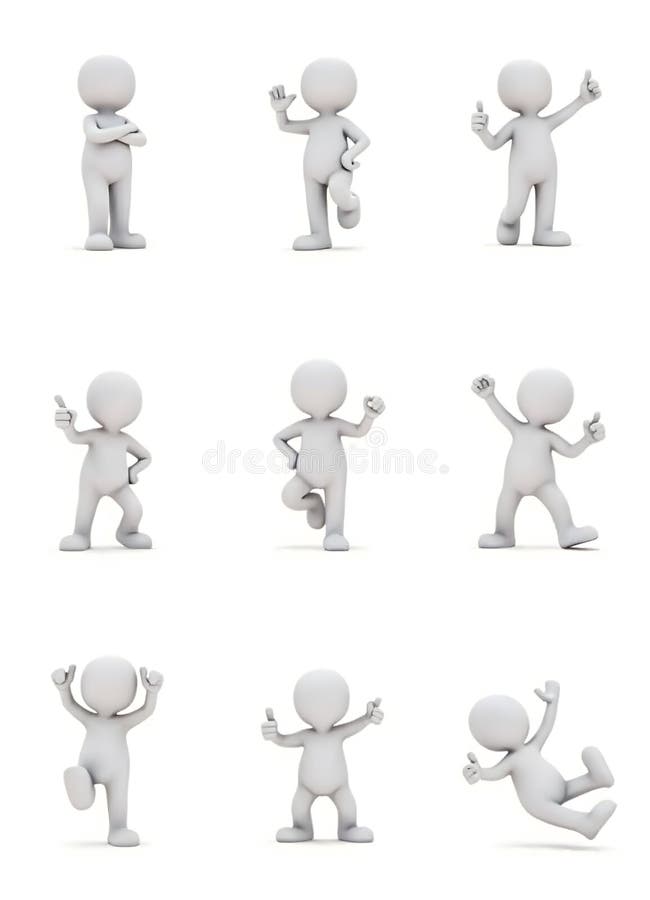 Dynamic Mascot Poses - Character Action Reference Stock Illustration ...