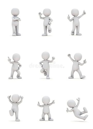 Dynamic Mascot Poses - Character Action Reference Stock Illustration ...