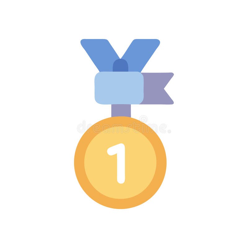 Dynamic Medal Icon for Honors Stock Image - Illustration of teamwork ...