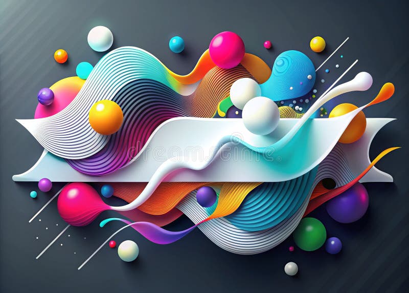 Dynamic Memphis Style Double Exposure Banner a Modern Abstract ...