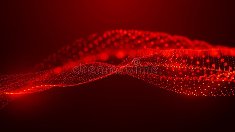 Dynamic and Mesmerizing Red Wave Patterns of Light, Energy and Artistic ...
