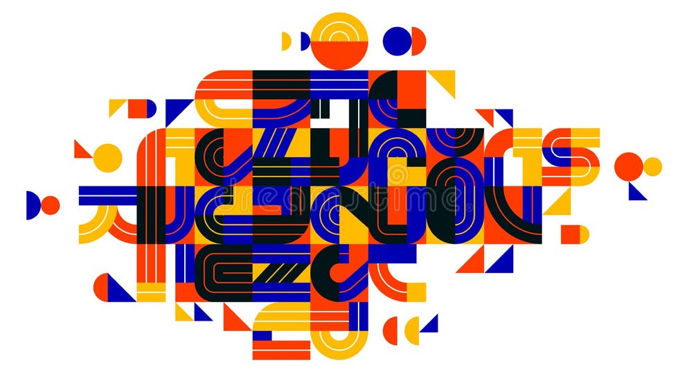 Dynamic Messy Abstract Vector Design Composition, Minimal Lined Modern ...