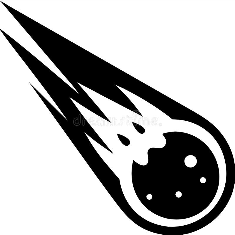 Dynamic Meteor Comet Vector Illustration for Tattoos and Graphic Design ...