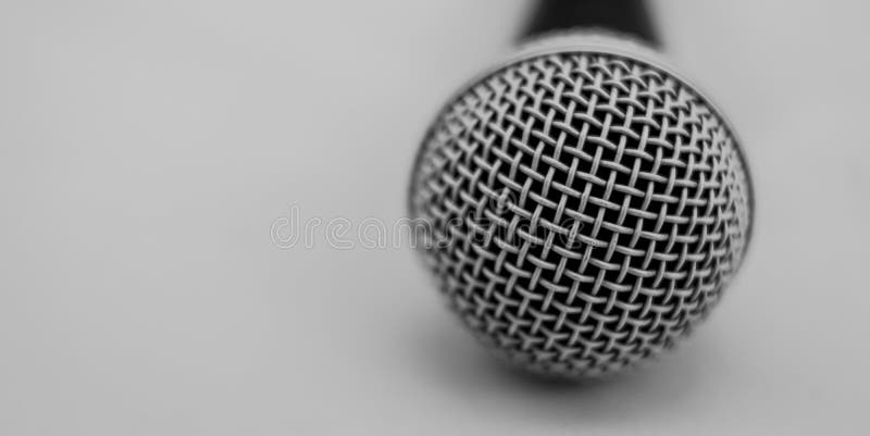 Dynamic Microphone Capsule with Protective Mesh in Detail Stock Image ...