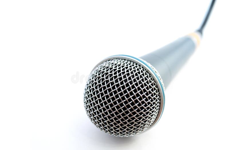 Dynamic microphone stock photo. Image of chrome, white - 52538396