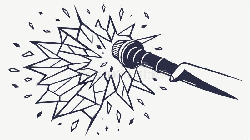 Dynamic Microphone with Sound Burst Audio Concept, Vector Design ...
