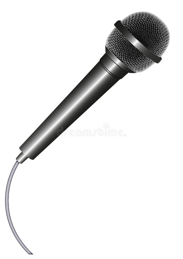 Dynamic Microphone on White Background Stock Illustration ...