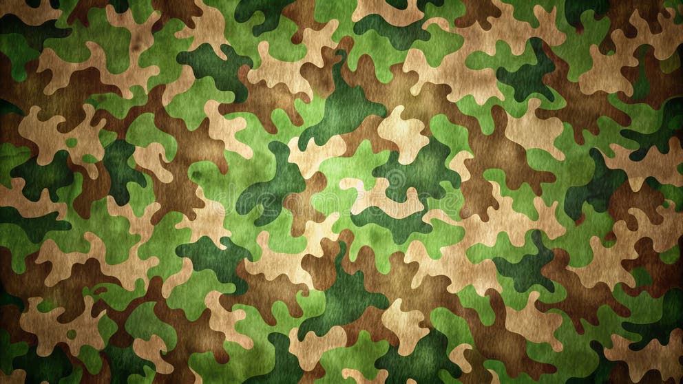 Dynamic MilitaryInspired Camouflage Wallpaper Pattern with Subtle ...