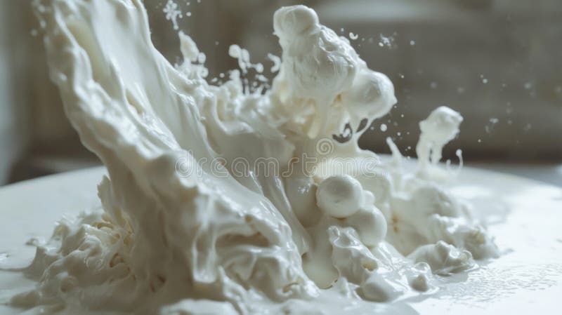 Dynamic Milk Splash: Creamy White Liquid Texture Stock Illustration ...