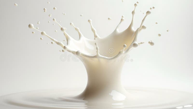 Dynamic Milk Splash in Soft Light Forming Abstract Shapes Stock ...
