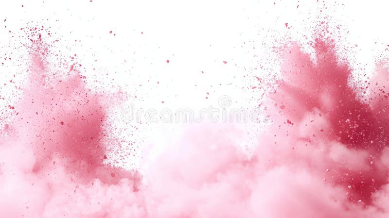 Dynamic and Minimalist Image of Pink Powder or Dust Particles Exploding ...