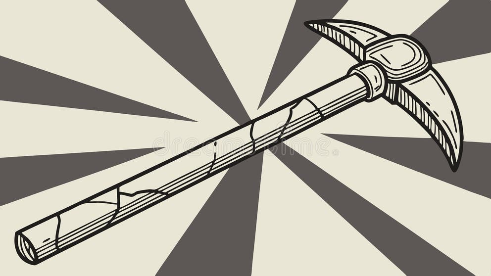 Dynamic Mining Pickaxe: Flat Vector Radial Strength, Vector Design ...