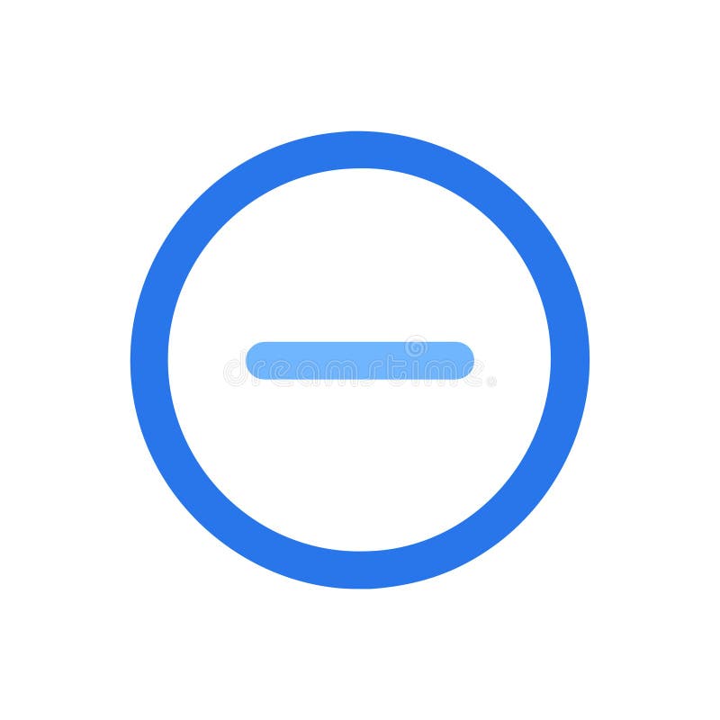 Dynamic Minus Sign Icon for Analysis Stock Image - Illustration of ...