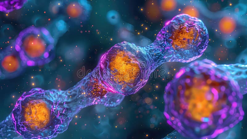 Dynamic Mitosis: Cell Division in Microscopic Detail? Stock Photo ...