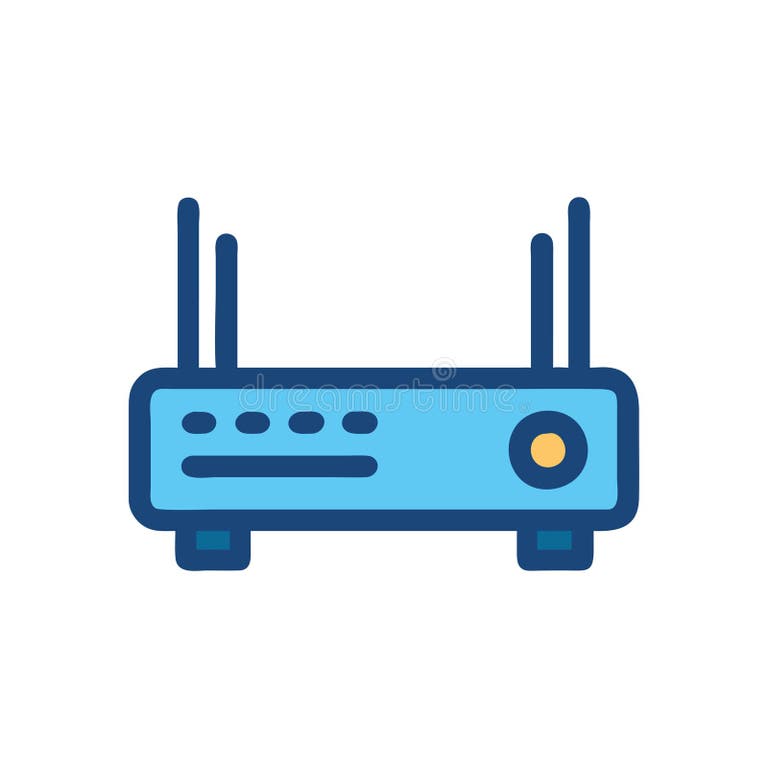Dynamic Modem Icon for Networking Stock Photo - Illustration of ...