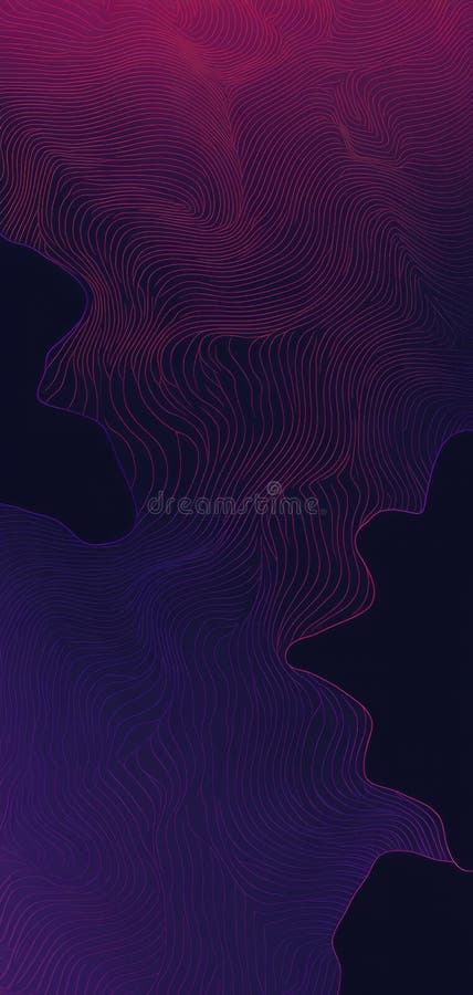 Vibrant Abstract Line Pattern in Purple and Red Tones on Dark ...