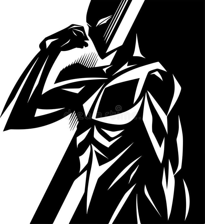Dynamic Modern Strong Man Vector Silhouette Designs for Powerful ...