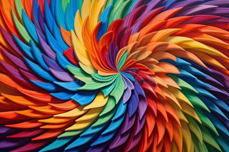 Whirling Patterns of Vibrant Colors Mesmerize As they Spin Outward ...