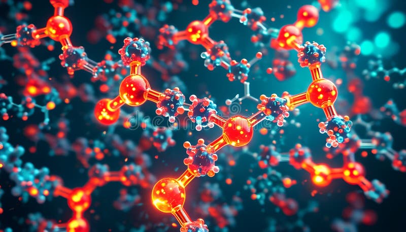 Dynamic Molecular Interactions in Biochemistry Stock Illustration ...