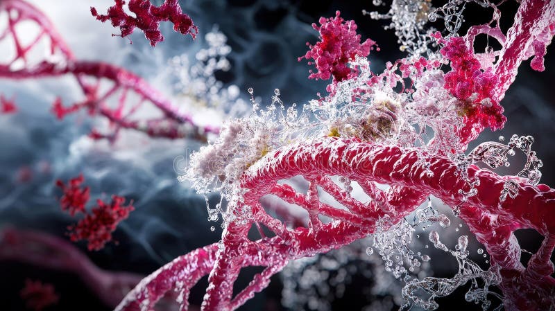 Dynamic Molecular Interactions Scientific Laboratory Digital Art ...