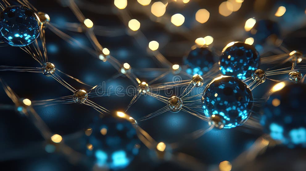 Dynamic Molecular Network Interaction Abstract Science Visual ...