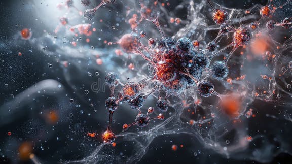 Dynamic Molecular Structures Depicted As Interconnected Spheres ...