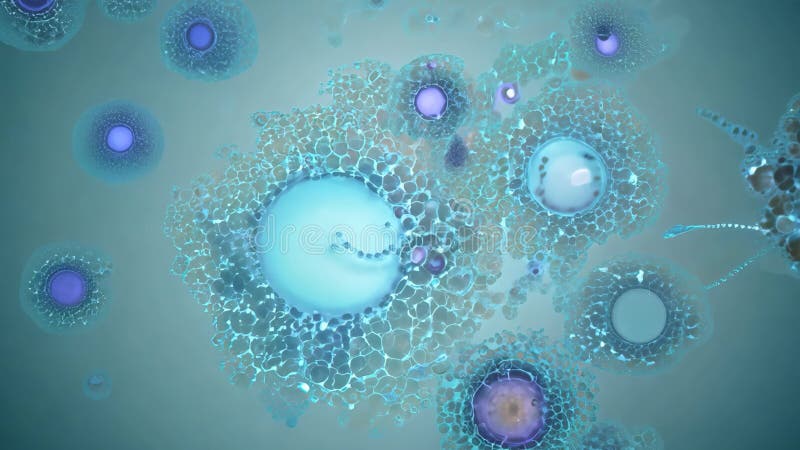 Dynamic Molecular Structures in Motion Unveiling Complex Cellular Interactions Stock Video ...