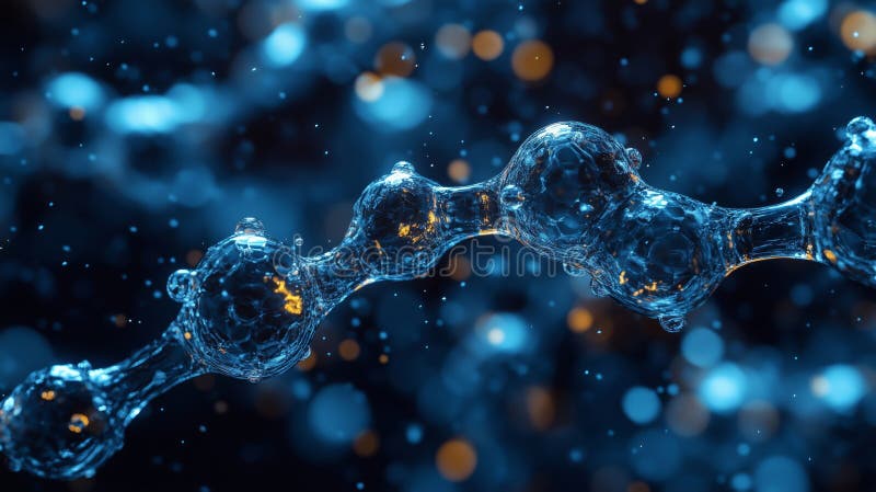 Dynamic Molecule Formation in Liquid with Vivid Bubbles and Light Stock ...