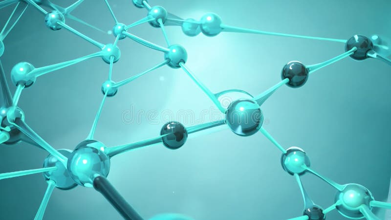 Dynamic Molecules Animation in 4K Stock Video - Video of realistic ...